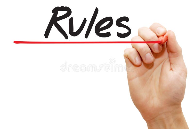 Hand Writing Rules, Business Concept Stock Image - Image of conceptual ...