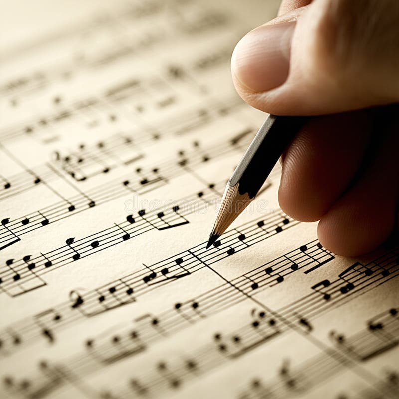 Hand Writing on a Sheet of Paper Stock Illustration - Illustration of ...