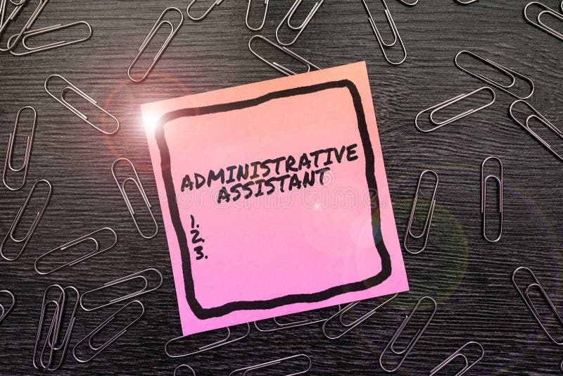 Hand Writing Sign Administrative Assistant. Business Approach ...