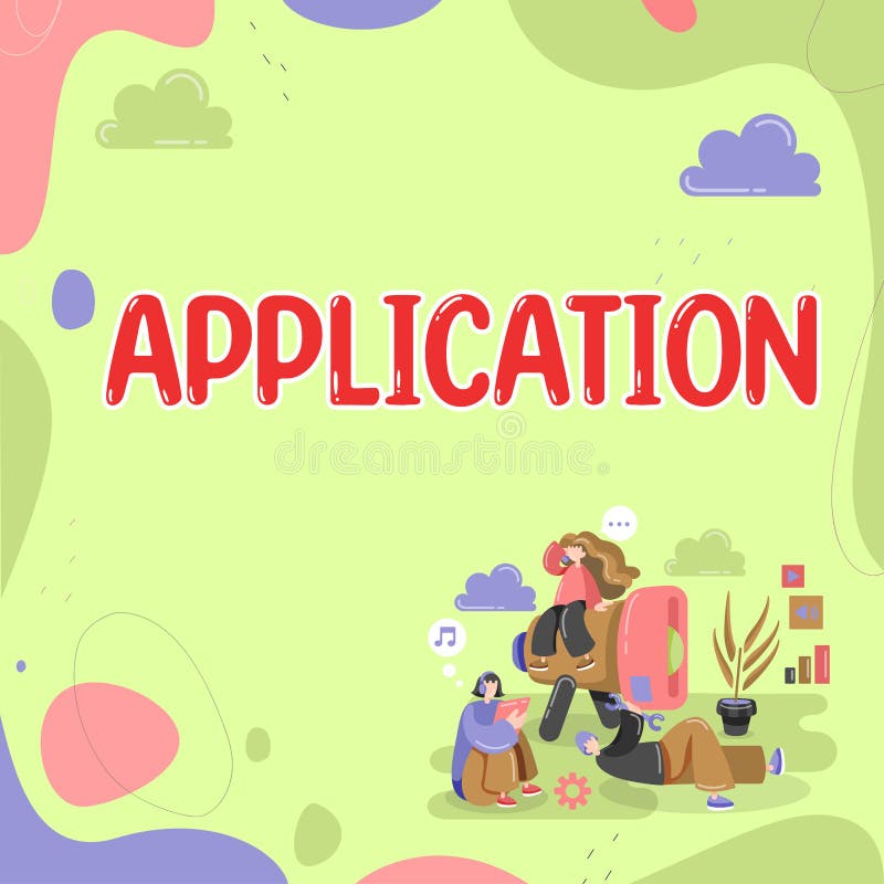 Hand Writing Sign Application. Business Showcase an Order for Something ...