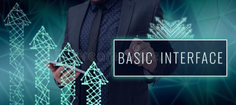 Hand Writing Sign Basic Interface. Business Approach Boundary Across ...