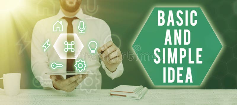 Hand Writing Sign Basic and Simple Idea. Conceptual Photo Plain Mental ...