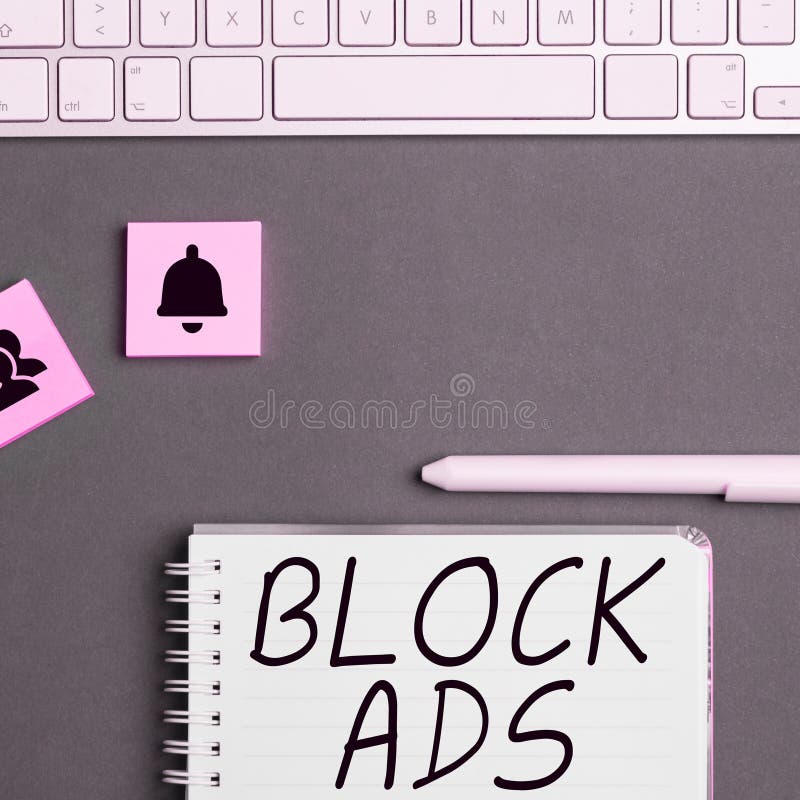 Conceptual Display Block Ads. Word Written on Program that Will Remove ... Conceptual Display Block Ads. Word Written on Program that Will Remove ...