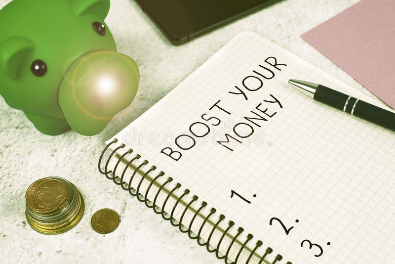 Hand Writing Sign Boost Your Moneyincrease Your Bank Saving Using ... Hand Writing Sign Boost Your Moneyincrease Your Bank Saving Using ...