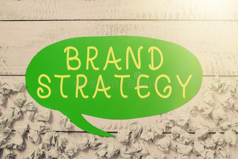 Hand Writing Sign Brand Strategy. Business Idea Longterm Plan Executed ...