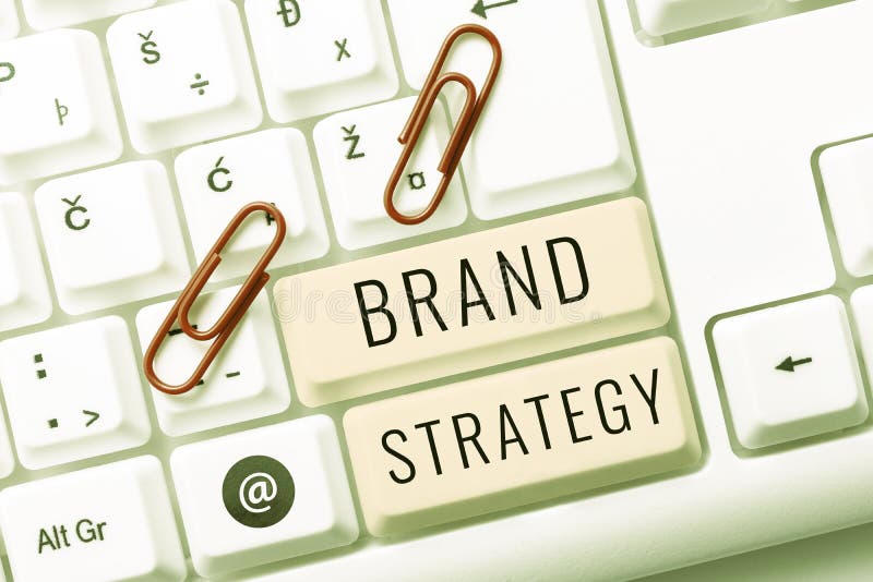 Hand Writing Sign Brand Strategy. Internet Concept Longterm Plan ...