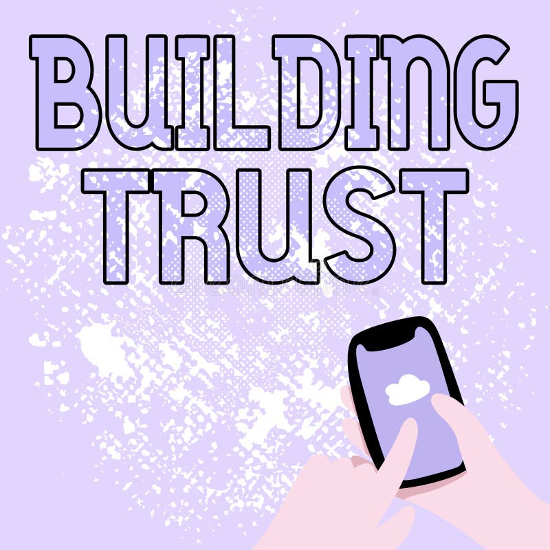 Hand Writing Sign Building Trust. Word Written on Activity of Emerging ...
