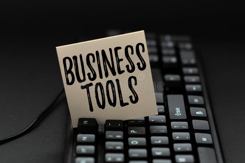 Hand Writing Sign Business Tools. Business Idea Marketing Methodologies ...