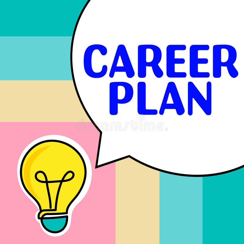 Hand Writing Sign Career Plan. Word for Ongoing Process Where You ...