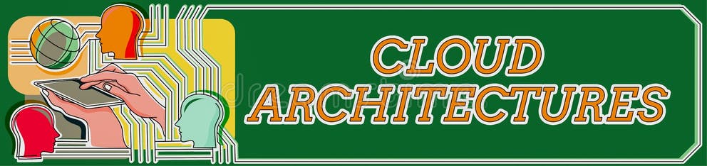 Hand Writing Sign Cloud ArchitecturesVarious Engineered Databases Softwares Applications. Word ...