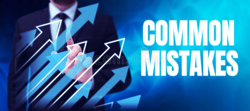 Hand Writing Sign Common Mistakes. Internet Concept Actions that are ...