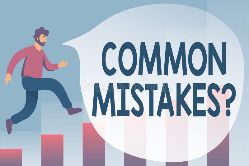 Hand Writing Sign Common Mistakes Question. Business Approach Repeat ...