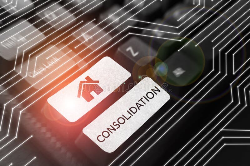 Text Showing Inspiration Consolidation. Business Overview Action or ...