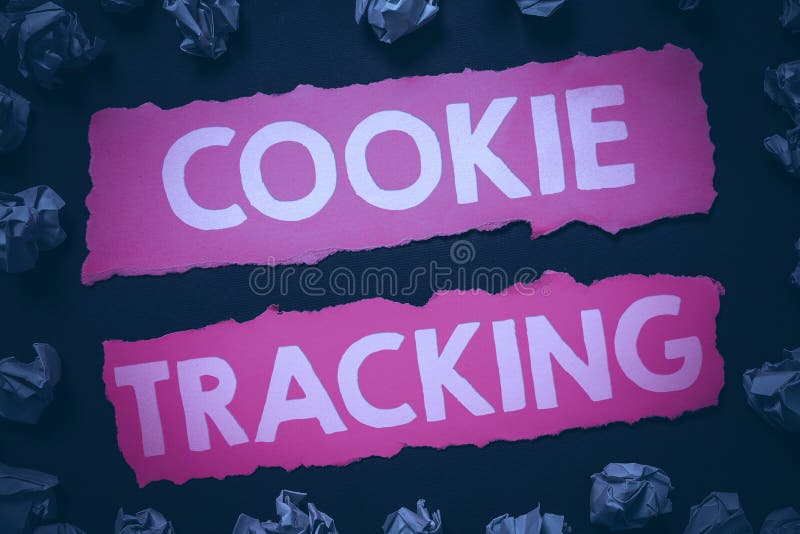 Hand Writing Sign Cookie Tracking. Concept Meaning Data Stored in the ...