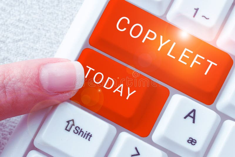Writing Displaying Text Copyleft. Business Approach the Right To Freely ...