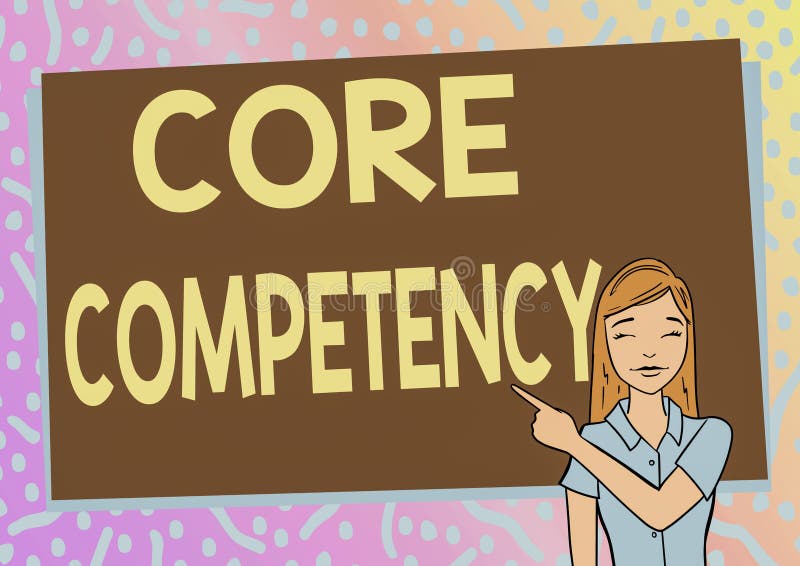Hand Writing Sign Core Competency. Internet Concept Harmonized ...