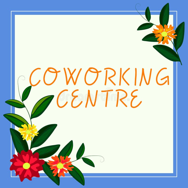 Text Caption Presenting Coworking Centreshared Workplace Often Office ...