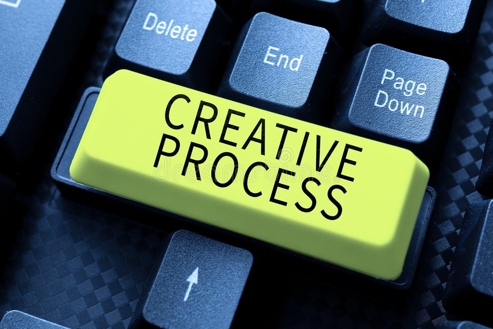 Hand Writing Sign Creative Process. Internet Concept Connecting Ideas ...