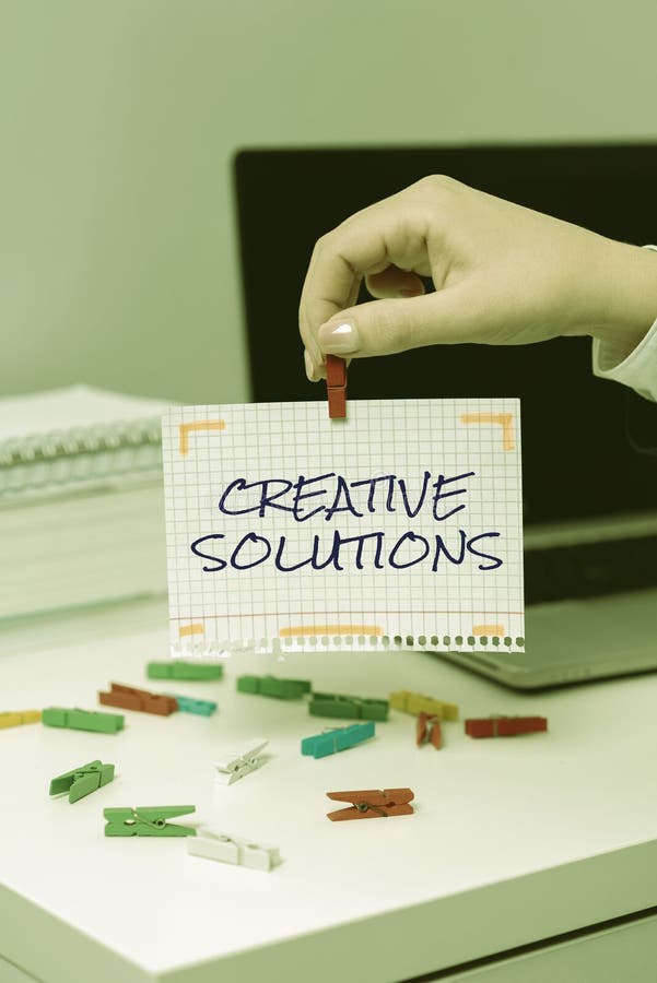 Hand Writing Sign Creative SolutionsOriginal and Unique Approach in ...