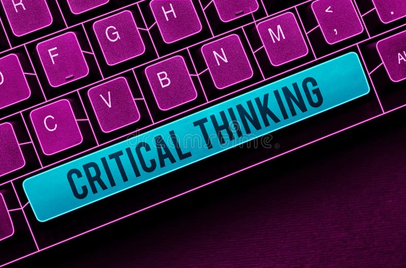 Hand Writing Sign Critical Thinking. Word for Sequence of Stages of a ...