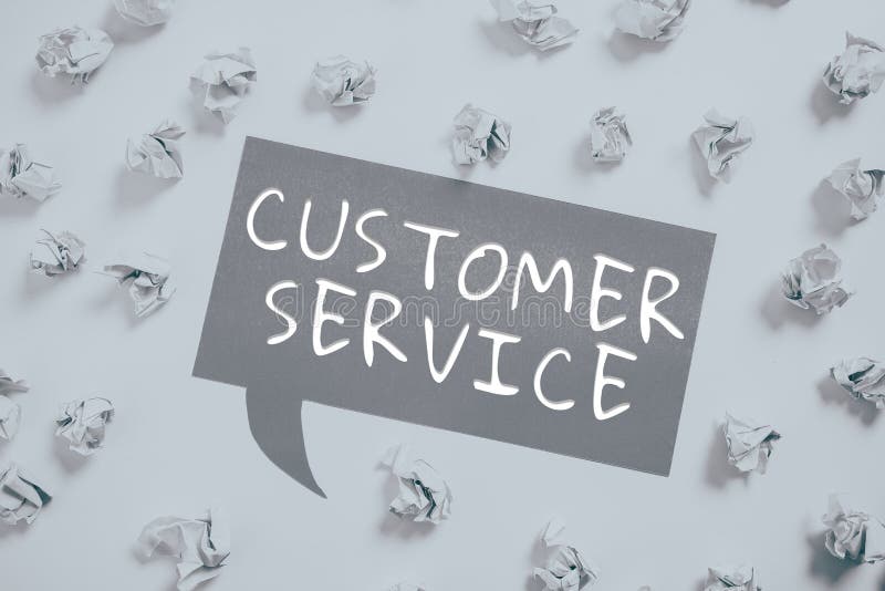 Writing Displaying Text Customer Service. Business Showcase Process of Ensuring Customer ...