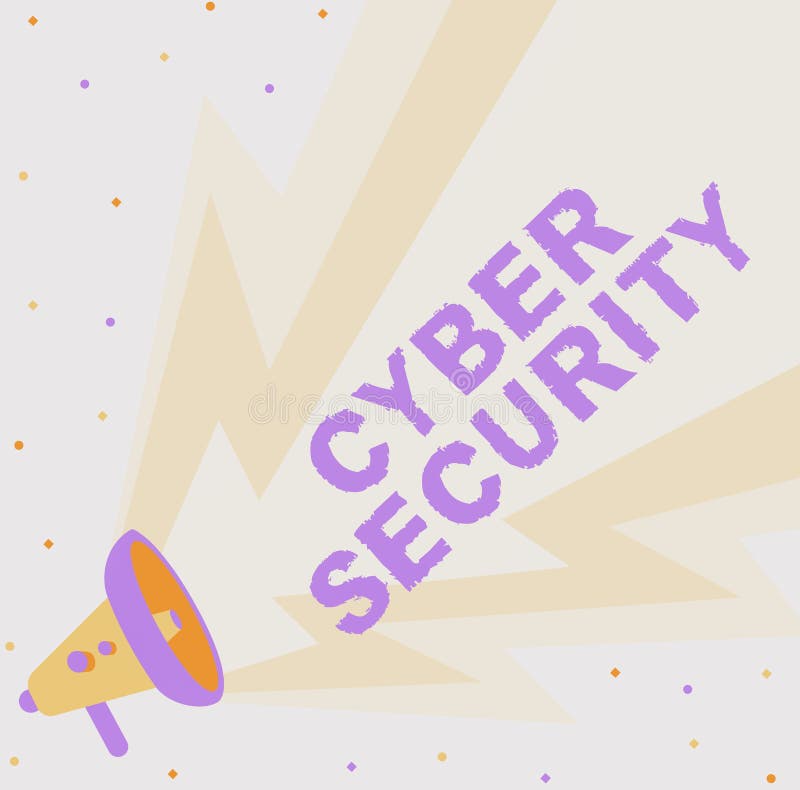 Hand Writing Sign Cyber Security. Conceptual Photo Protect a Computer ...