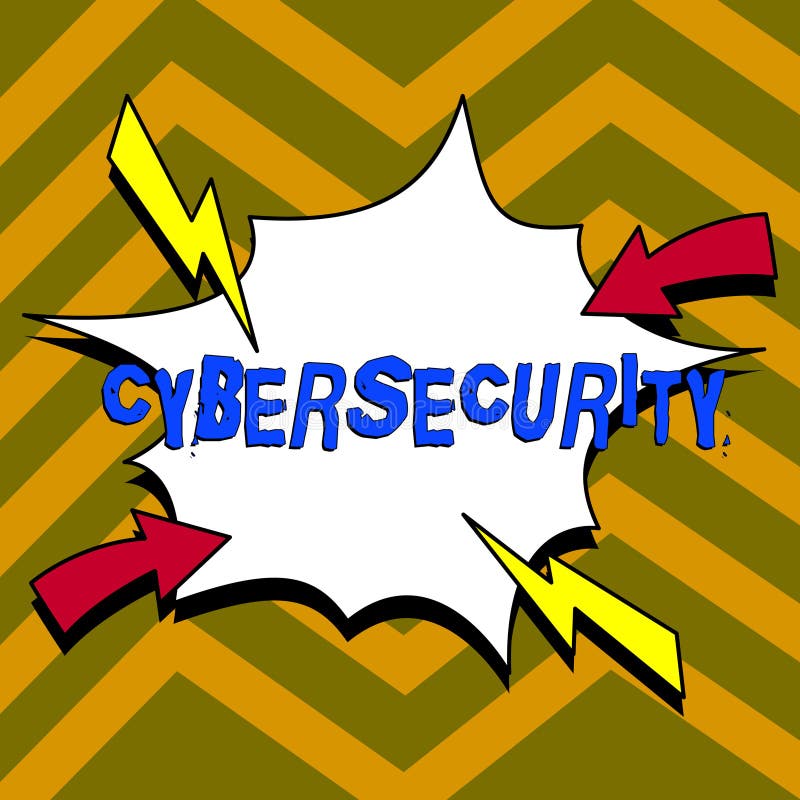 Hand Writing Sign Cybersecurity. Conceptual Photo State of Protection ...