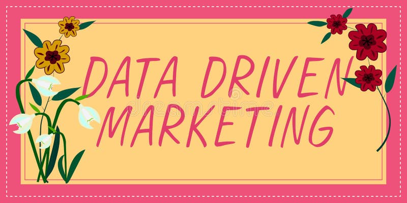 Hand Writing Sign Data Driven Marketing. Word Written on Strategy Built ...