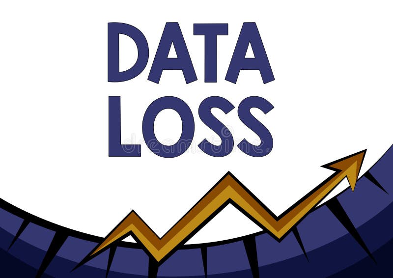 Hand Writing Sign Data Loss. Internet Concept Process or Event that ...