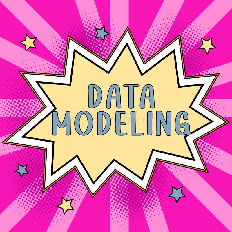Text Caption Presenting Data Modeling. Word for Process of Transferring ...