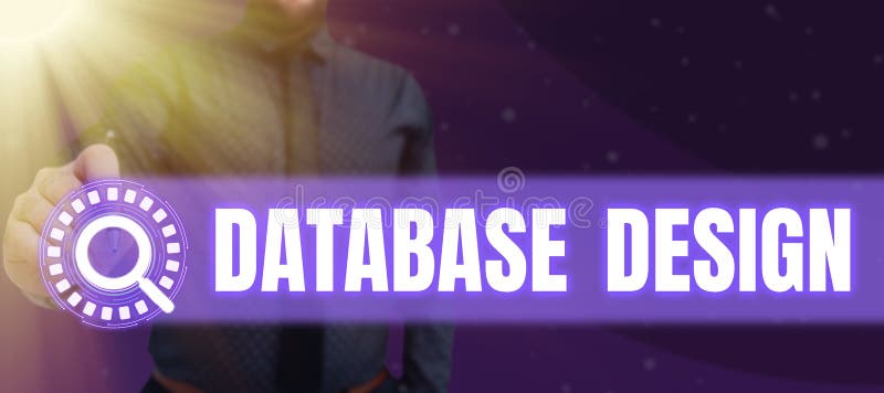 Hand Writing Sign Database Design. Business Idea Organisation of Data ...