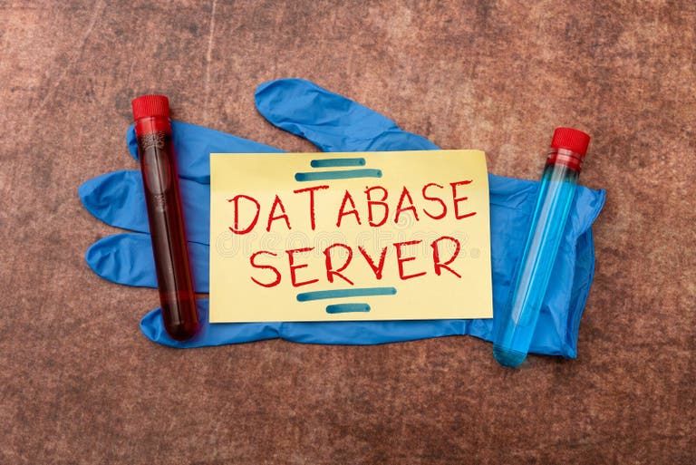Hand Writing Sign Database Server. Concept Meaning Uses a Database ...