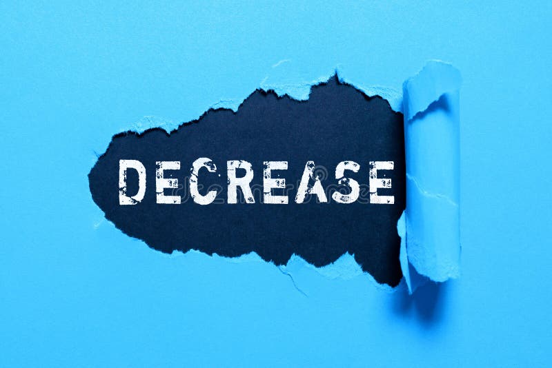 Sign Displaying Decrease. Business Approach Make or Become Smaller or ...