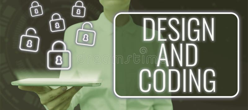 Hand Writing Sign Design And Coding Business Idea Html And Programming