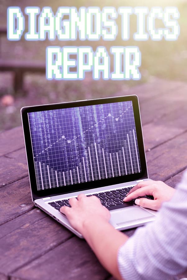 Text Showing Inspiration Diagnostics Repair. Word Written on a Program ...