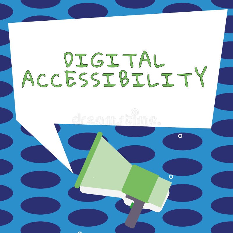 Hand Writing Sign Digital Accessibility. Business Approach Electronic ...