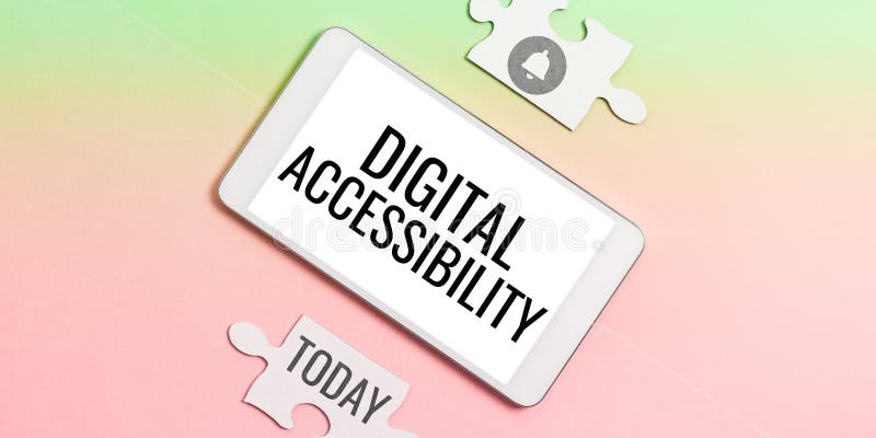 Conceptual Display Digital Accessibility. Business Showcase Electronic ...