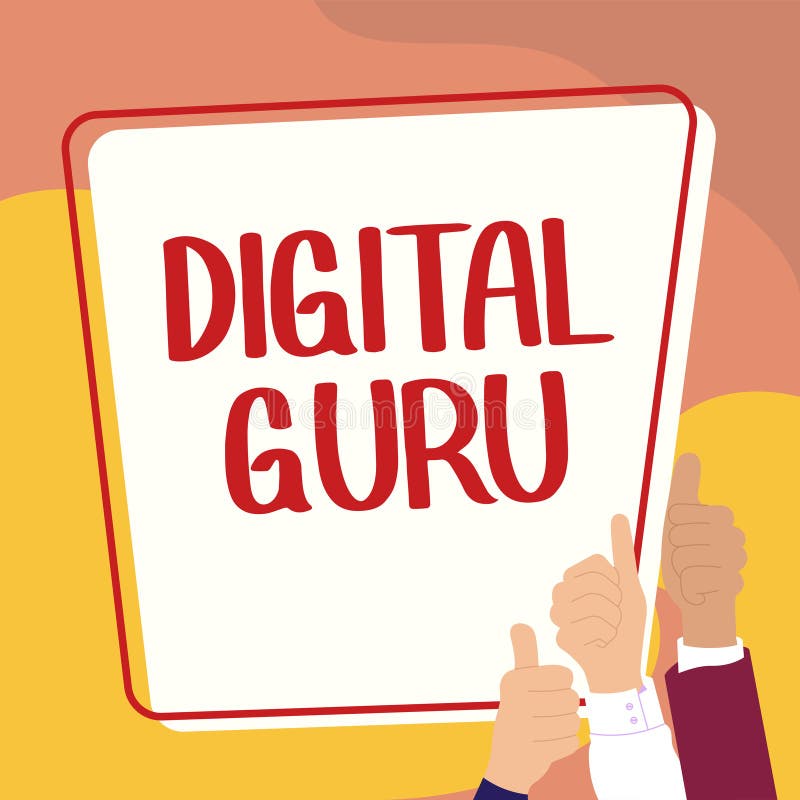 Hand Writing Sign Digital Guru. Internet Concept Teacher and ...