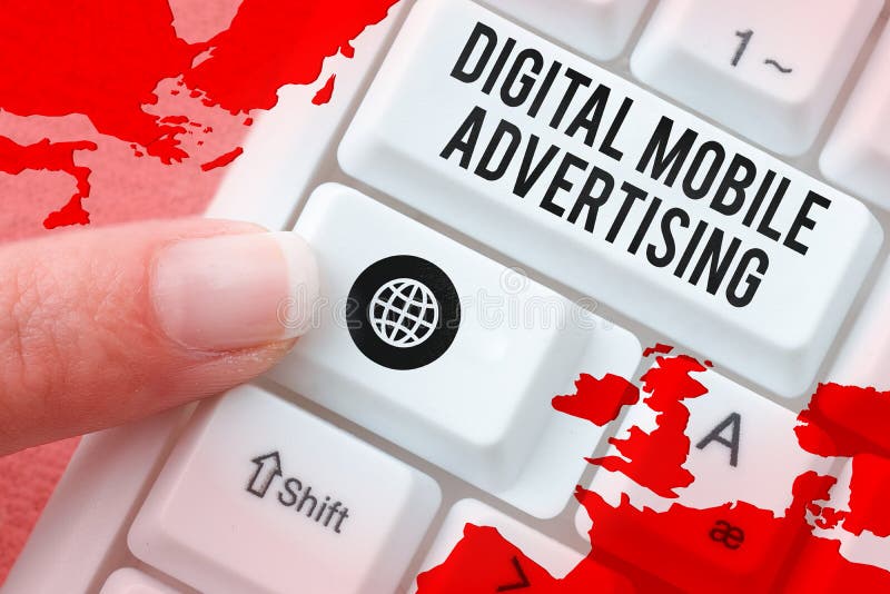 Text Showing Inspiration Digital Mobile Advertising. Internet Concept ...