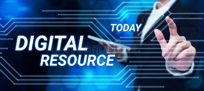 Hand Writing Sign Digital Resource. Word Written on Content that ...