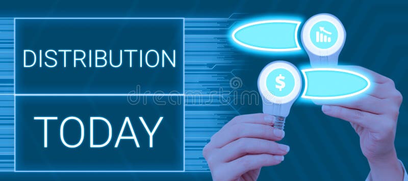 Hand Writing Sign Distribution. Concept Meaning the Behavior of Several ...