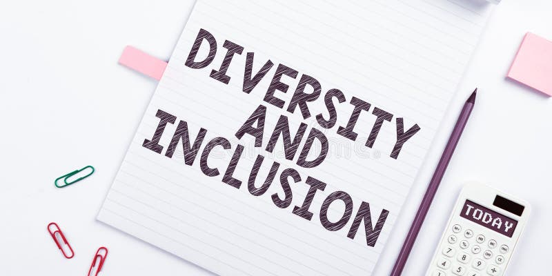 Hand Writing Sign Diversity and Inclusion. Business Approach Range ...