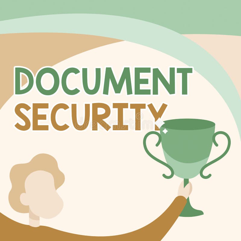 Hand Writing Sign Document Security. Concept Meaning Means in Which ...