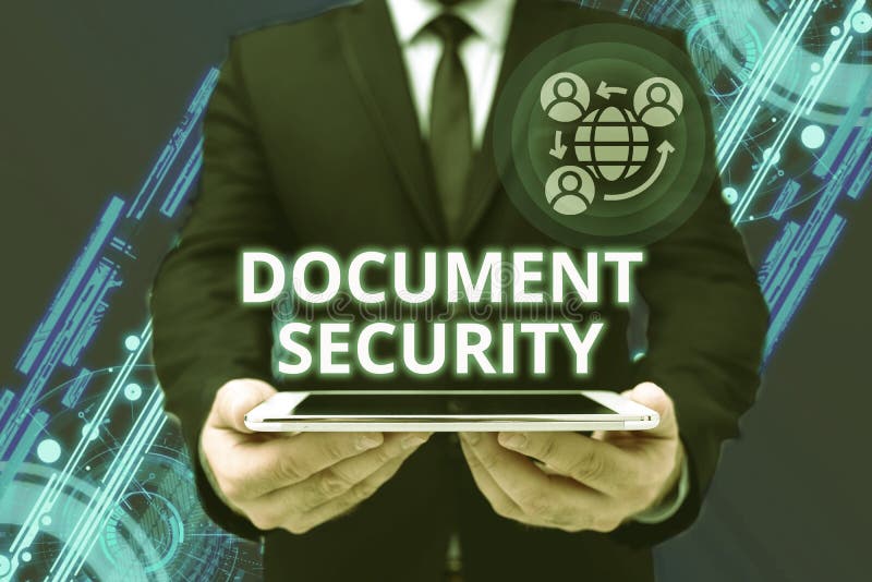Inspiration Showing Sign Document Security. Business Concept Means in ...