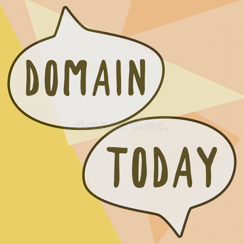 Text Sign Showing Domain. Concept Meaning Identification String that ...