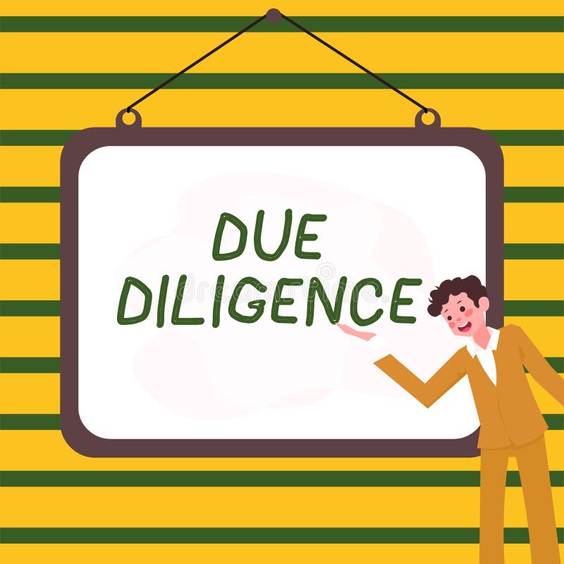 Hand Writing Sign Due Diligence. Business Overview Avoid Harming Other ...