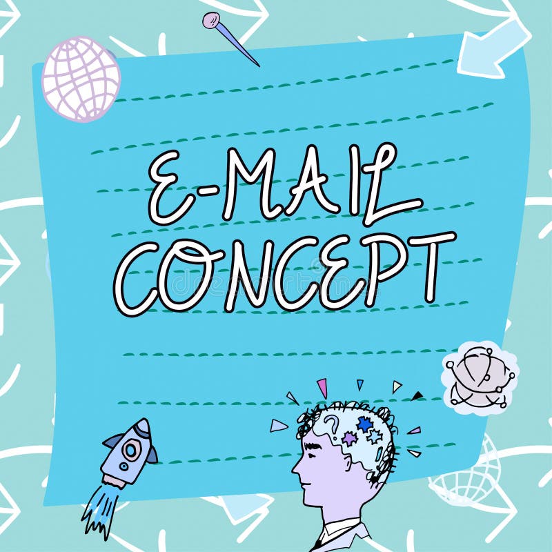 Hand Writing Sign E Mail Concept. Internet Concept Sequence of ...