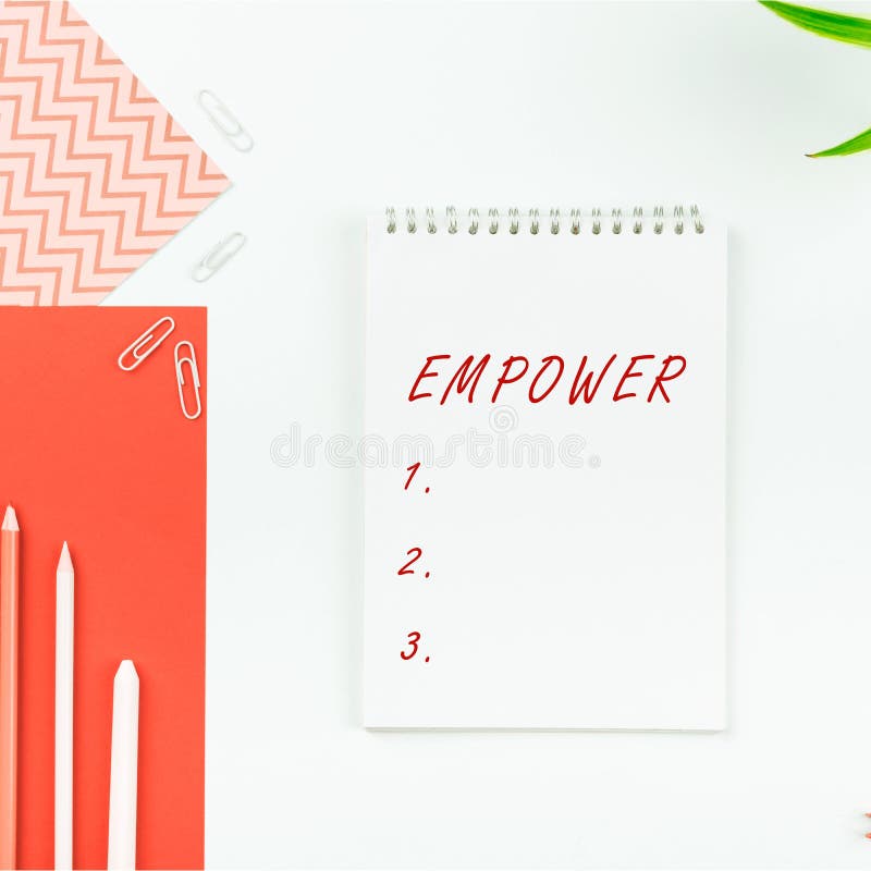 Conceptual Caption Empower. Business Approach To Give Power or ... Conceptual Caption Empower. Business Approach To Give Power or ...