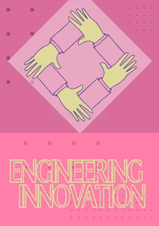 Hand Writing Sign Engineering Innovation. Internet Concept Process ...