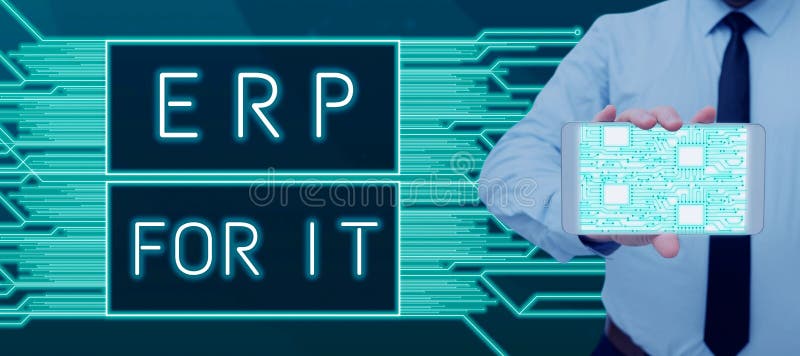 Hand Writing Sign Erp for it. Concept Meaning Enterprise Resource ...